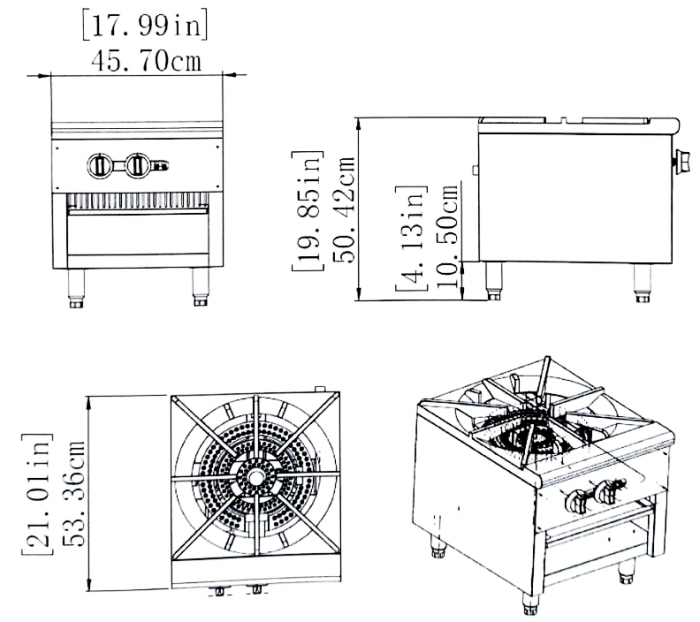 SINGLE HEAD GAS STOCK POT STOVE HS-1 - My Kitchen Indonesia